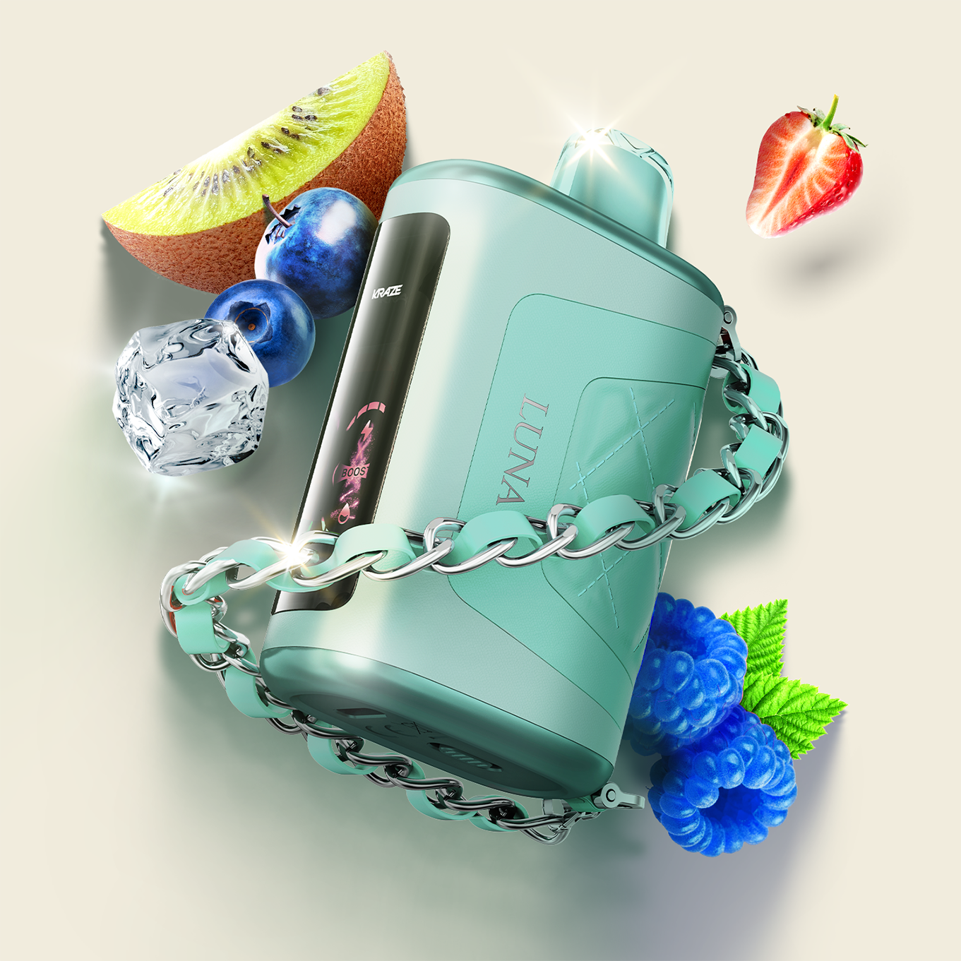 Blue Razz Strawberry Kiwi Ice - Luna Disposable Vape – Kraze Vape